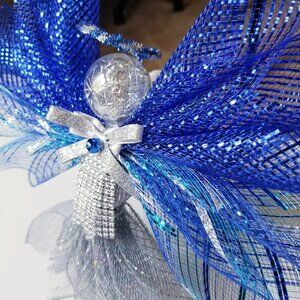 Hand Crafted | Holiday | Christmas Angel Angel Wreath Angel Tree Topper ...